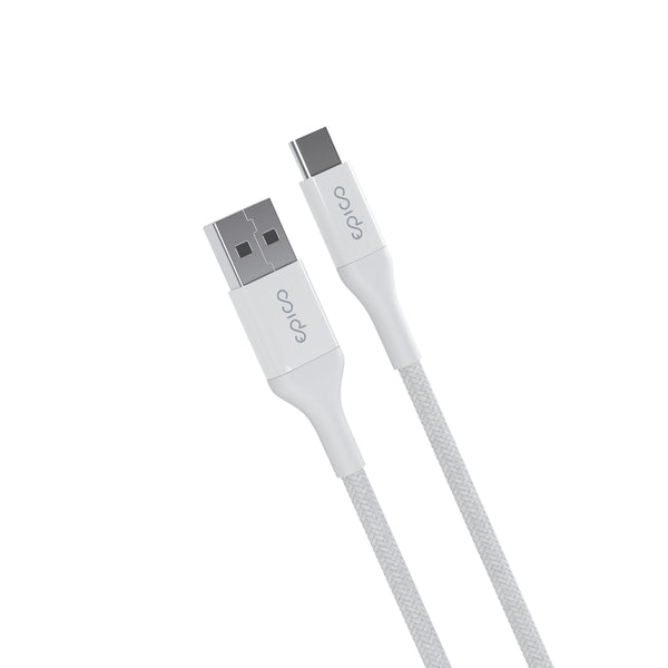 Epico Braided Cable 1.2m USB-C to USB-A - white – iSTYLE.bg