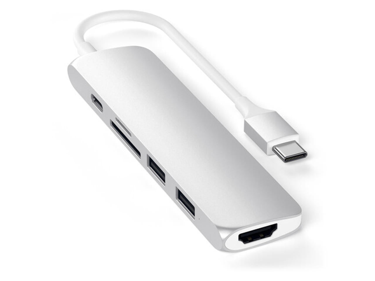 Satechi Type-C Slim Multimedia Adapter V2 - Silver – iSTYLE.bg
